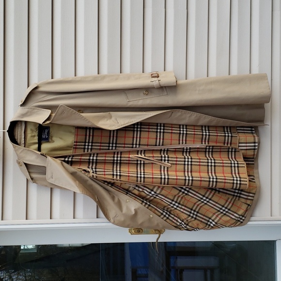 Burberry | Jackets & Coats | Burberrys Plaid Check Removable Wool Liner Classic Trench Coat Mens ...